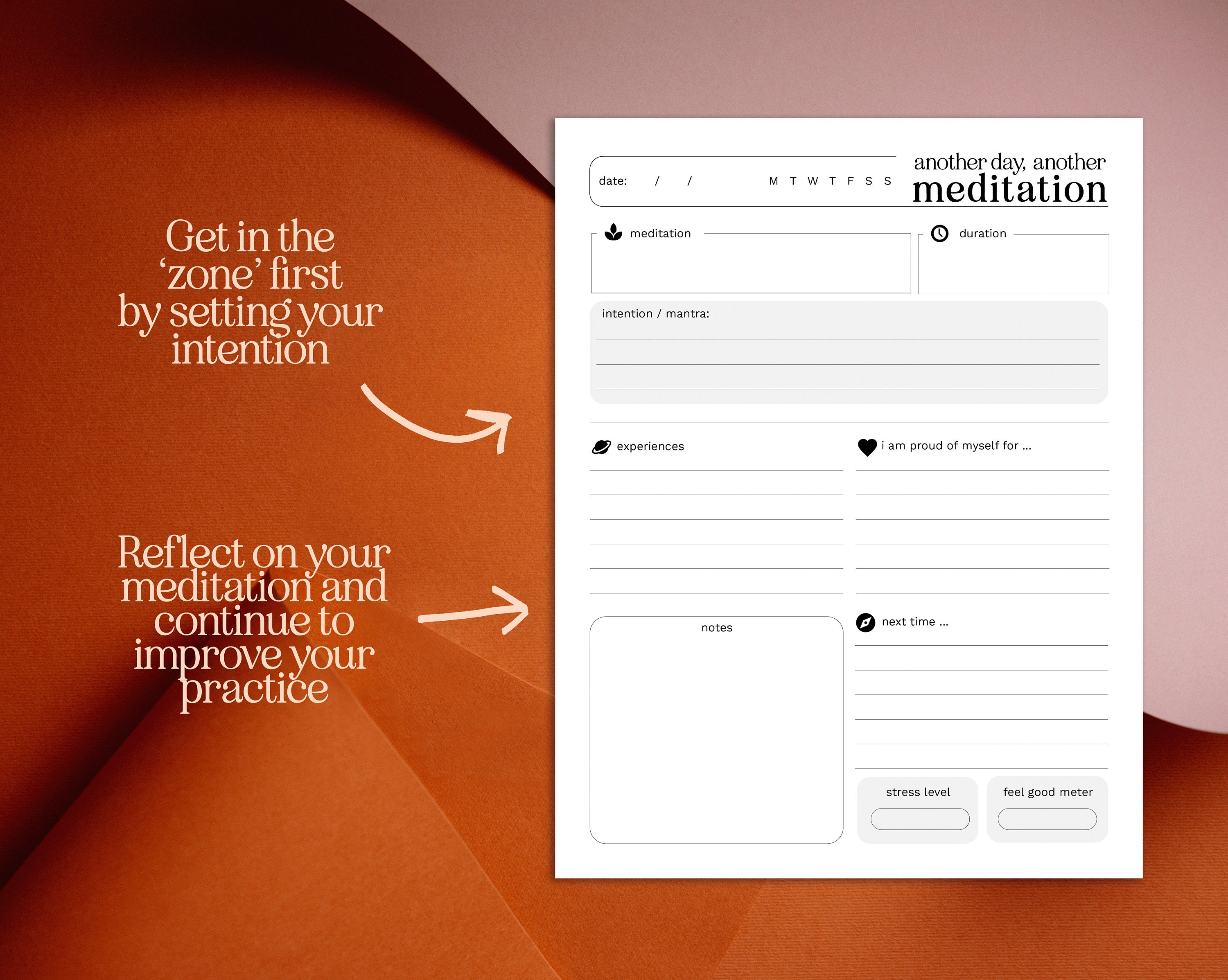 Meditation Journal, Meditation Tracker, Mindfulness, Dr Joe Dispenza - Etsy