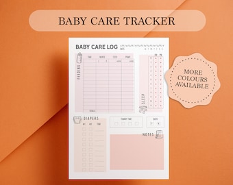 Paper Emergency Contact Newborn Schedule Instant Download Baby Care Kit ...