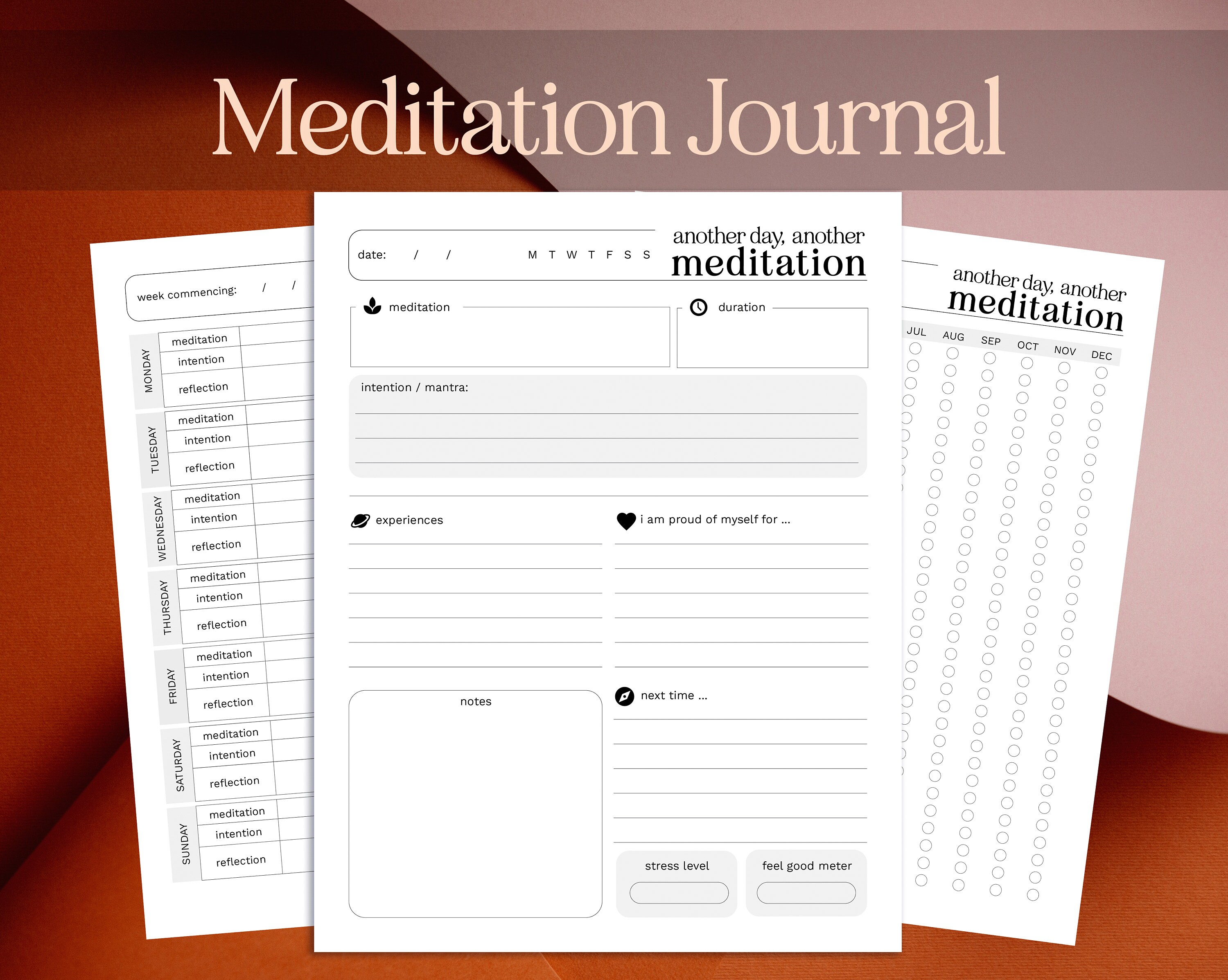 Meditation Journal, Meditation Tracker, Mindfulness, Dr Joe Dispenza - Etsy