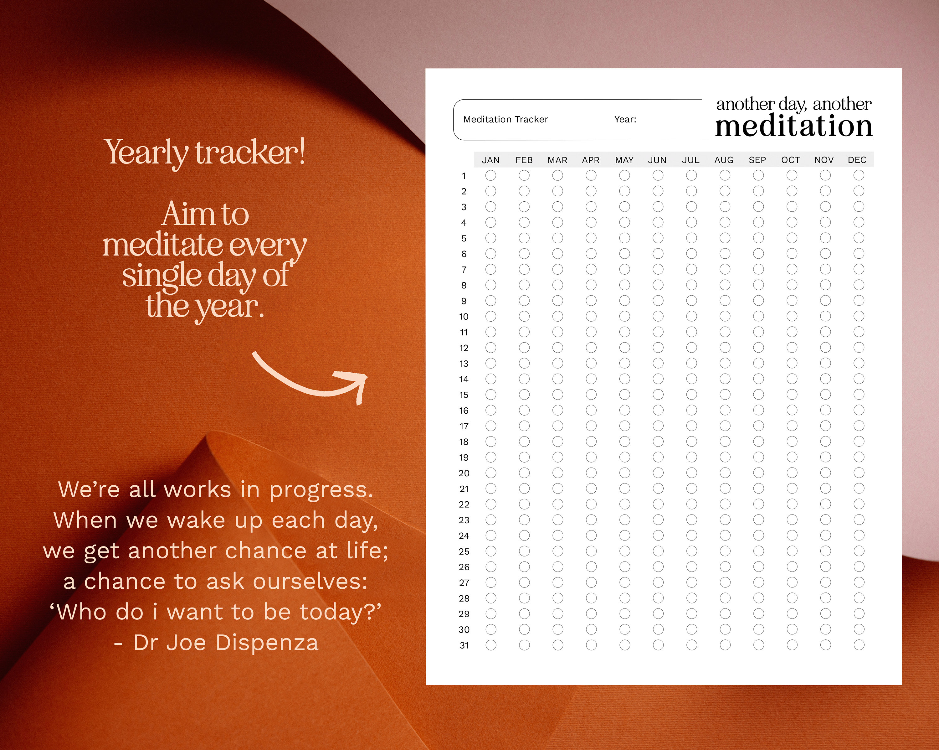 Meditation Journal, Meditation Tracker, Mindfulness, Dr Joe Dispenza - Etsy