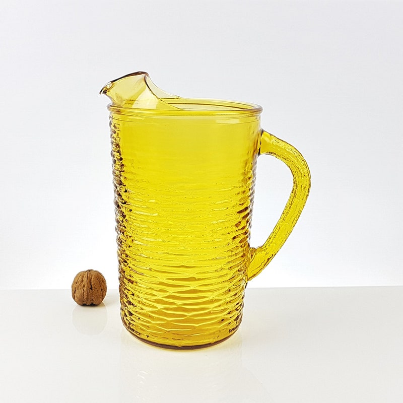 Amber Glass Jug - Etsy