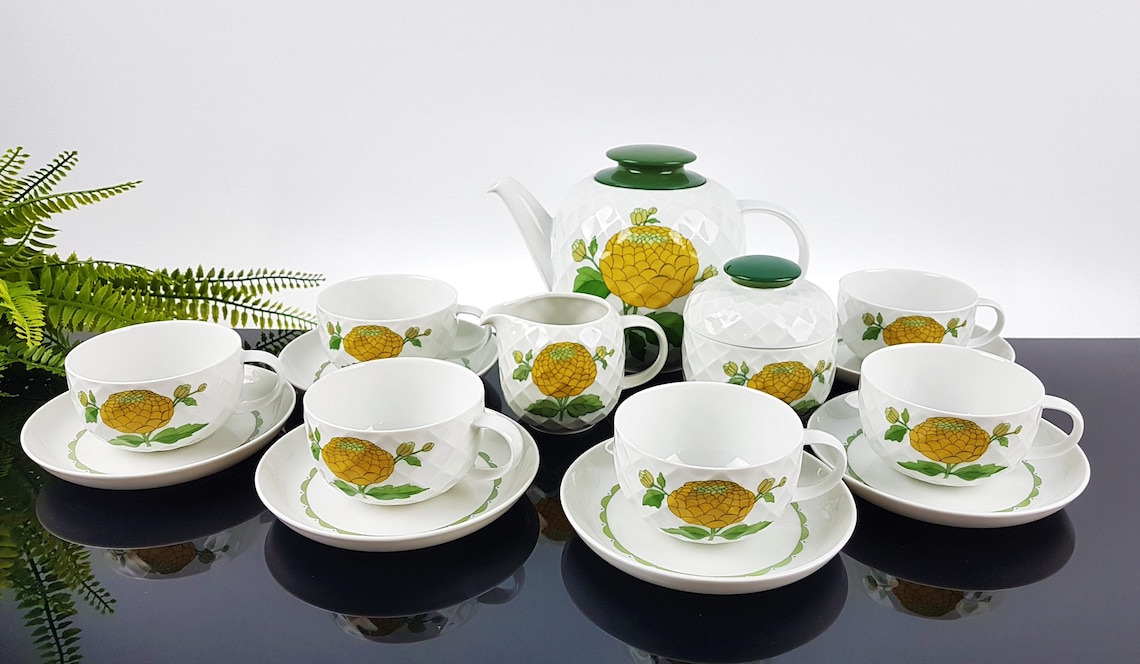THOMAS Tea Service for 6 People Holiday in Madeira Vintage - Etsy