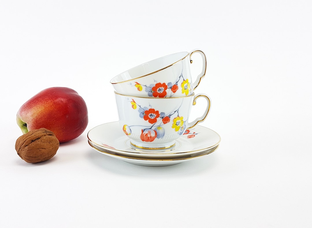 2 Vintage Tettau Place Settings Coffee Cups Tea Cups Breakfast Place ...