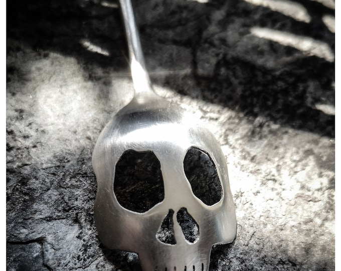 Silver Skeleton Pelvis Spoon, Skull Tableware, Handmade Flatware ...