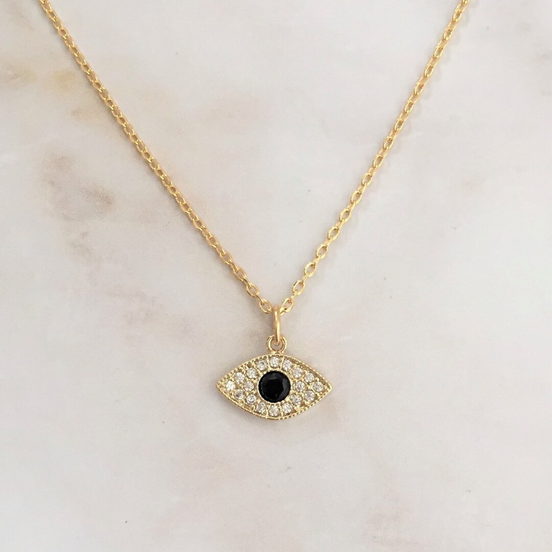Collier Evil Eye Fin Argenté Ou Doré - Etsy