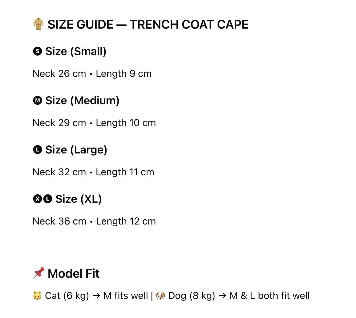 Pet Trench Coat Costume: Cat/dog Cape, Beret & Necklace - Etsy