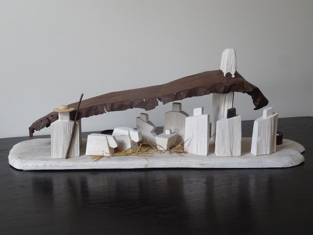Nativity Scene / Wooden Nativity Scene / Modern Nativity Scene ...