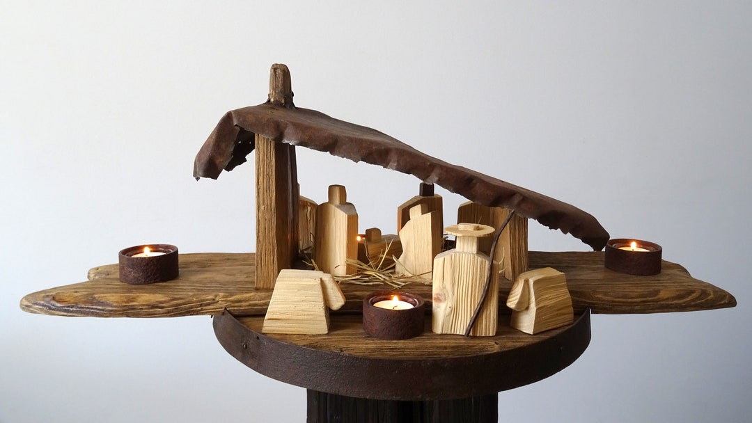 Nativity Scene / Wooden Nativity Scene / Floating Nativity Scene ...