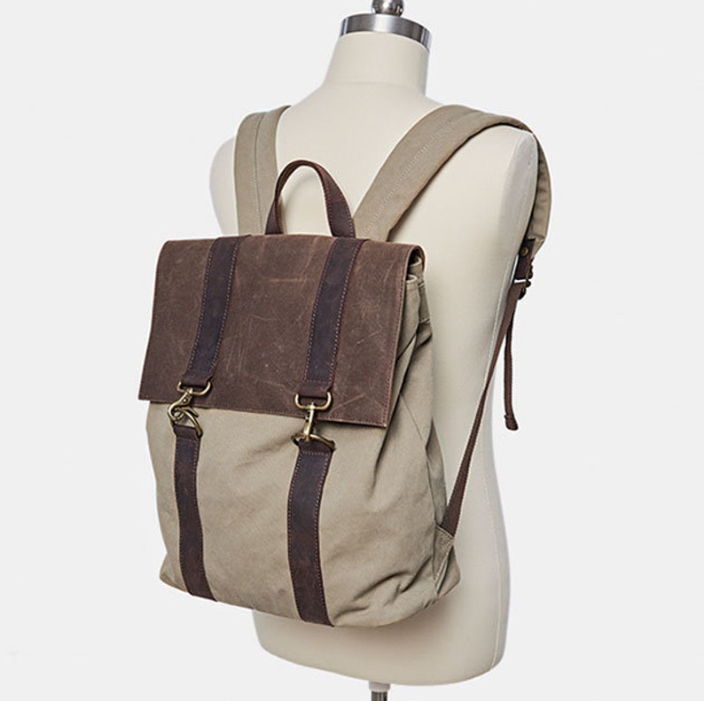 Handcrafted Canvas Backpack Boyfriend Gift Ideas Waterproof | Etsy