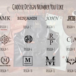 Personalized Faux Leather Apron, Custom Birthday Gift for Him ...