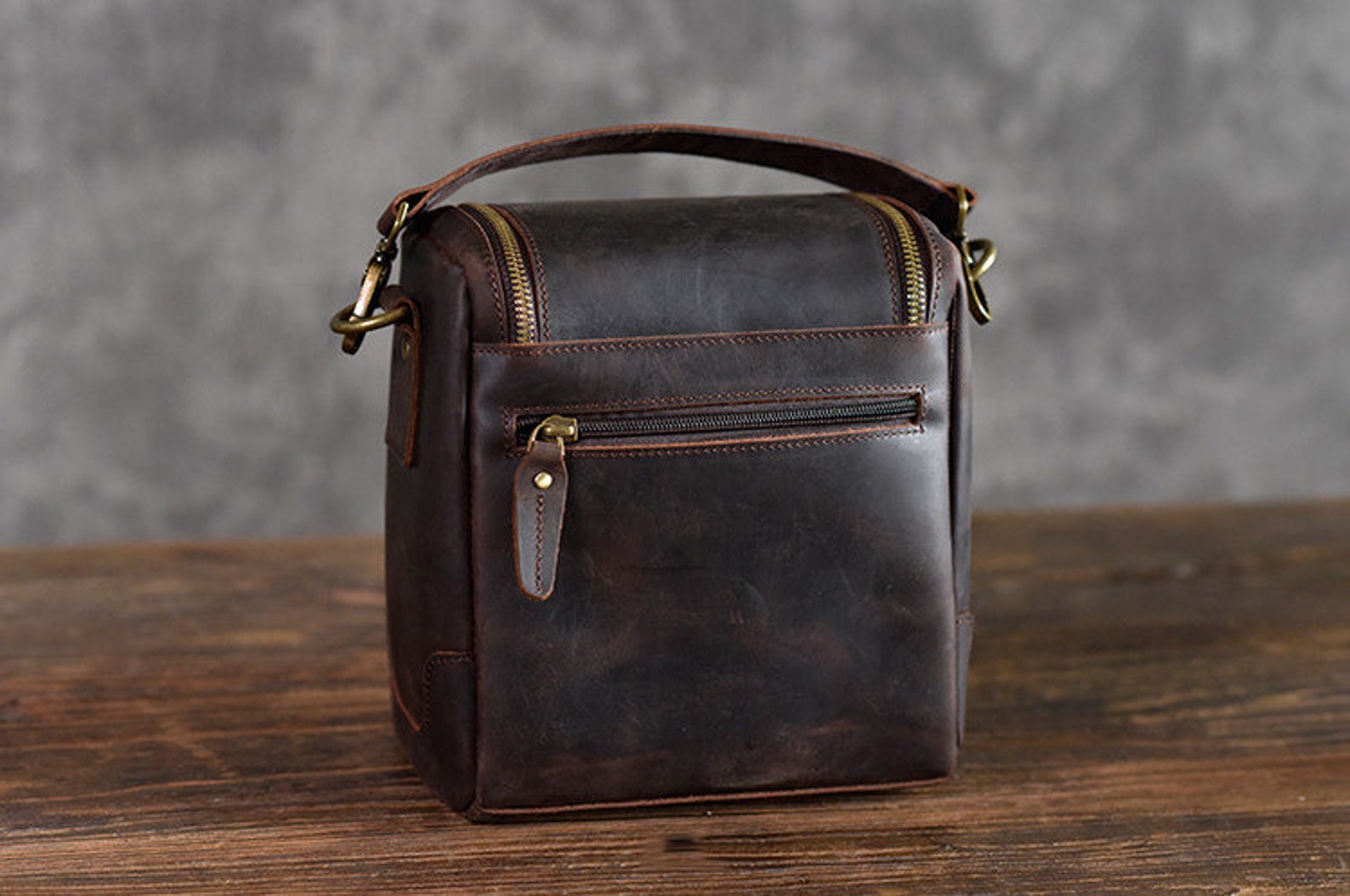 Personalized Rustic Leather Camera Bag Multipurpose Men's - Etsy UK