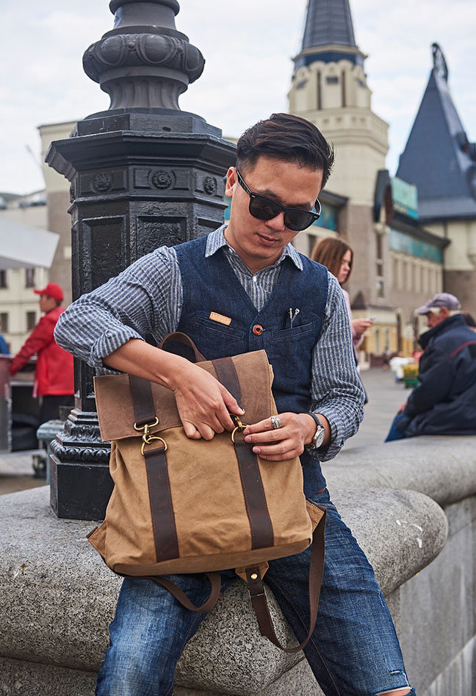 Handcrafted Canvas Backpack Boyfriend Gift Ideas Waterproof | Etsy