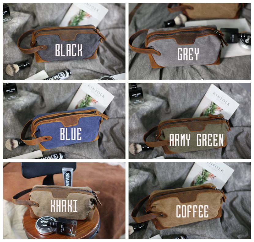 Groomsmen Toiletry Bag, Personalized Shaving Kit, Groomsman Gift Dopp ...