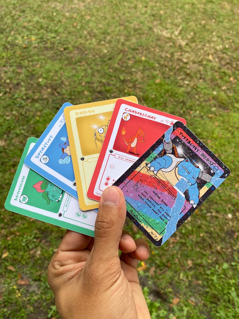 POKEDERP Pack SET 1 | Derpy Funny Parody Pokémon Card Pack - Etsy