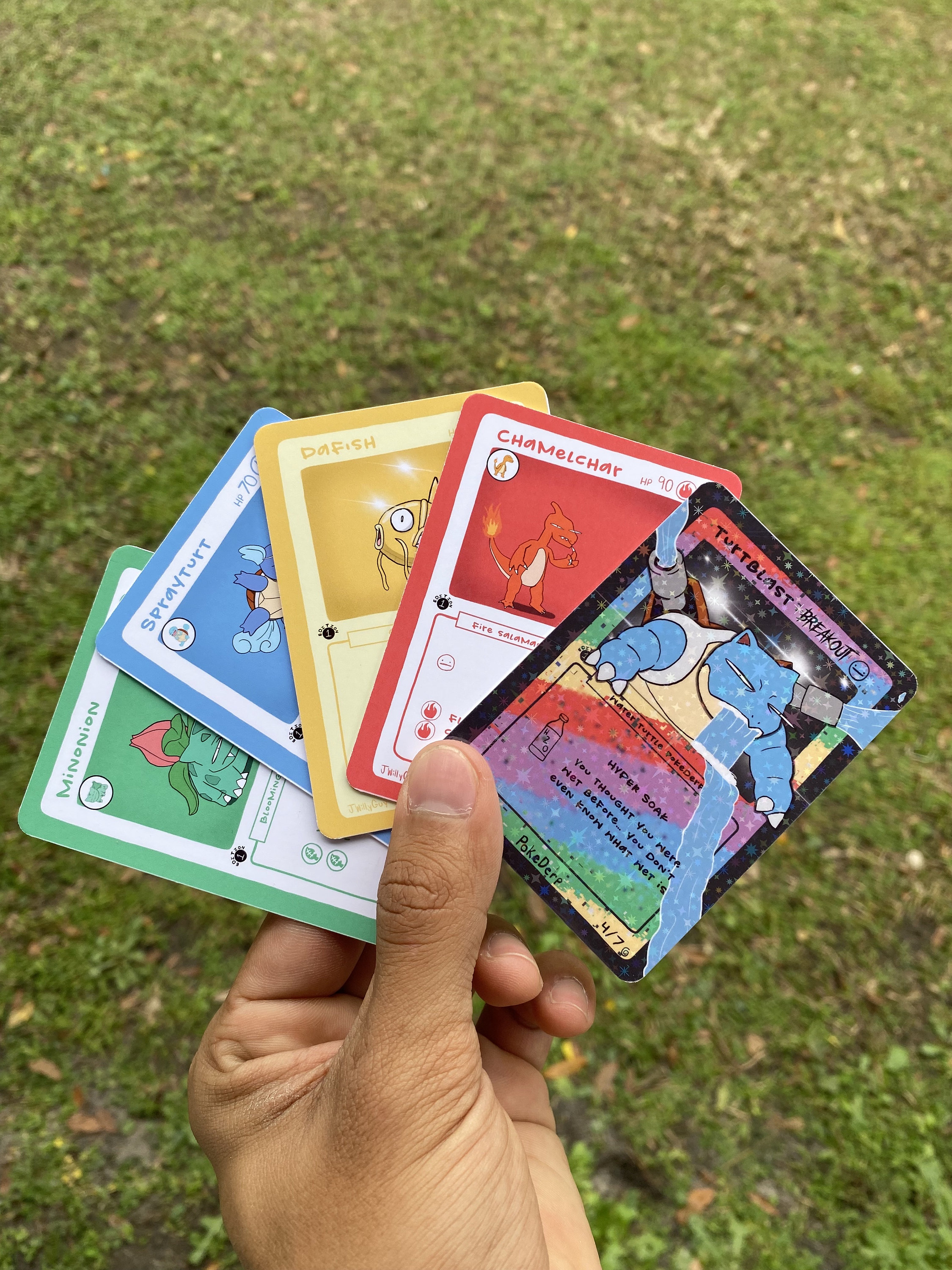 POKEDERP Pack SET 1 | Derpy Funny Parody Pokémon Card Pack - Etsy