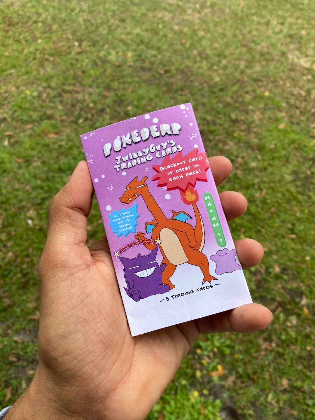 POKEDERP Pack SET 1 | Derpy Funny Parody Pokémon Card Pack - Etsy