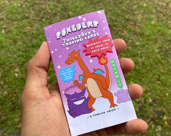 POKEDERP Pack SET 1 | Derpy Funny Parody Pokémon Card Pack - Etsy