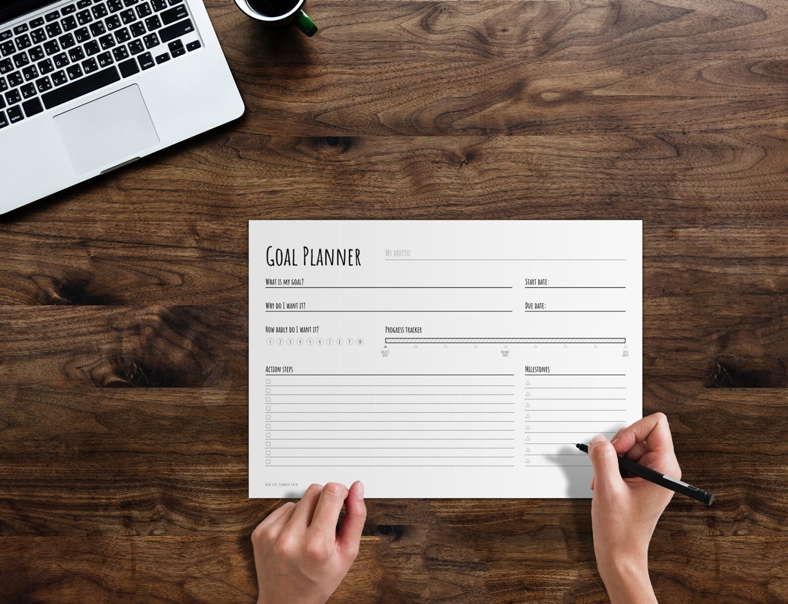 Goal Planner Insert Printable PDF A4 landscape Instant | Etsy