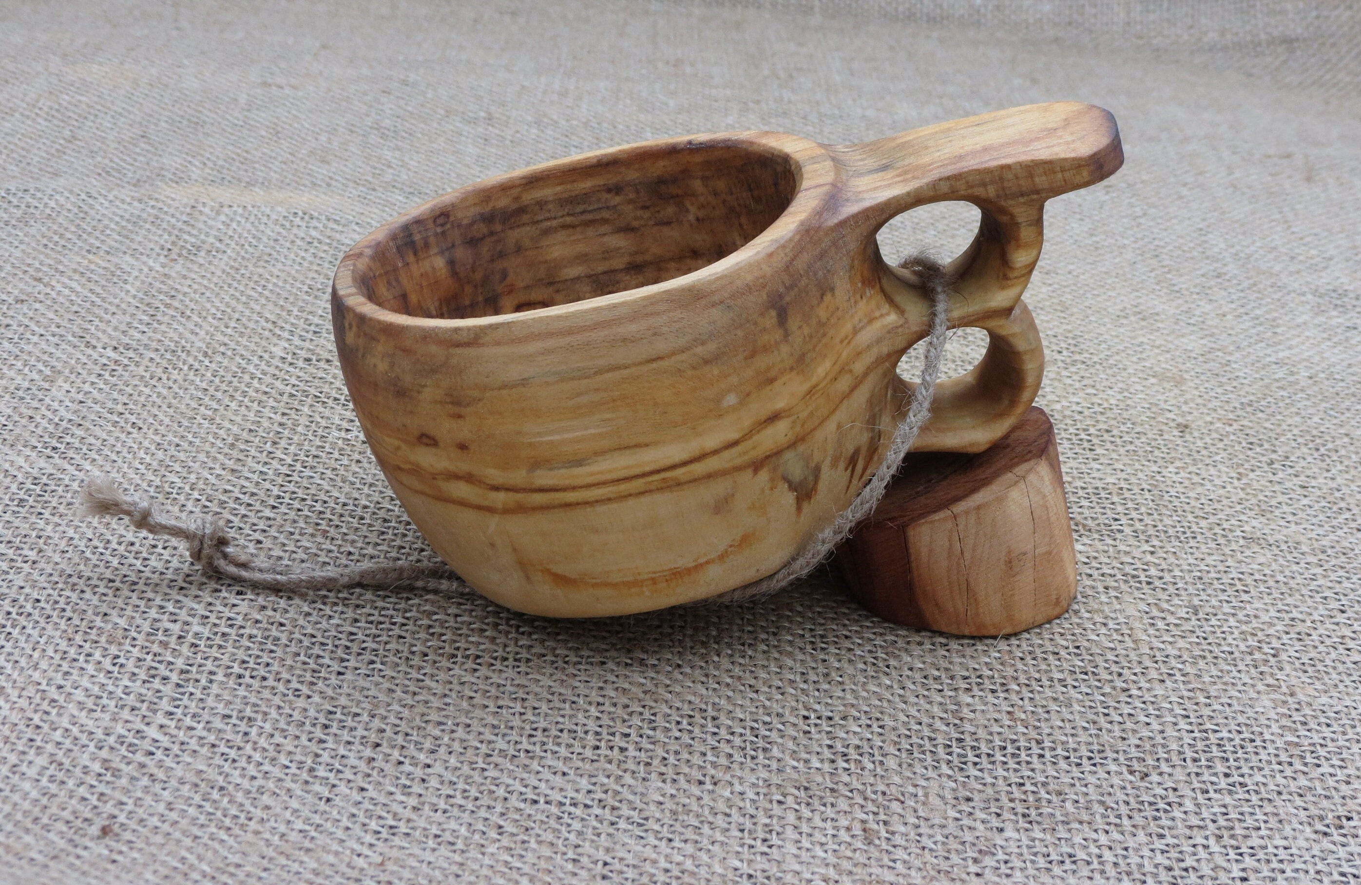 Bushcraft Kuksa Viking Kuksa Wood Mug With Handle A Spoon as a Gift - Etsy
