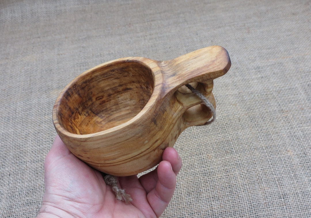 Bushcraft Kuksa Viking Kuksa Wood Mug With Handle A Spoon as a Gift - Etsy