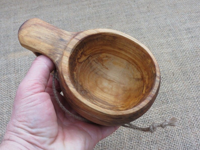 Bushcraft Kuksa Viking Kuksa Wood Mug With Handle A Spoon as a Gift - Etsy