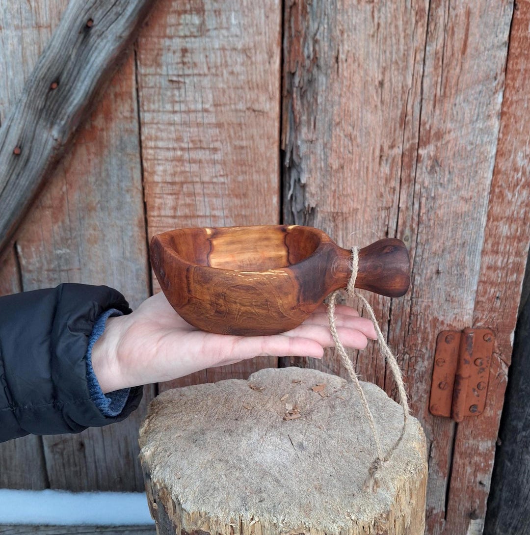 Scandinavian Mug/kuksa Cup/ Camping Kuksa/ Hand Carved Cup/wooden Mug ...