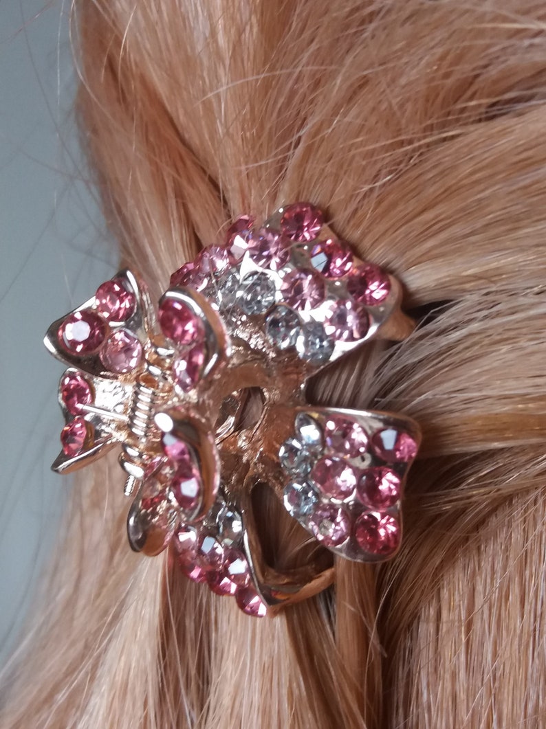 Gold Hair Clip Hair Claw Clip Rhinestone Hair Claw Hair Etsy