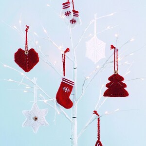 Mini Christmas Tree Decoration Knitting Patterns Instant PDF Download ...