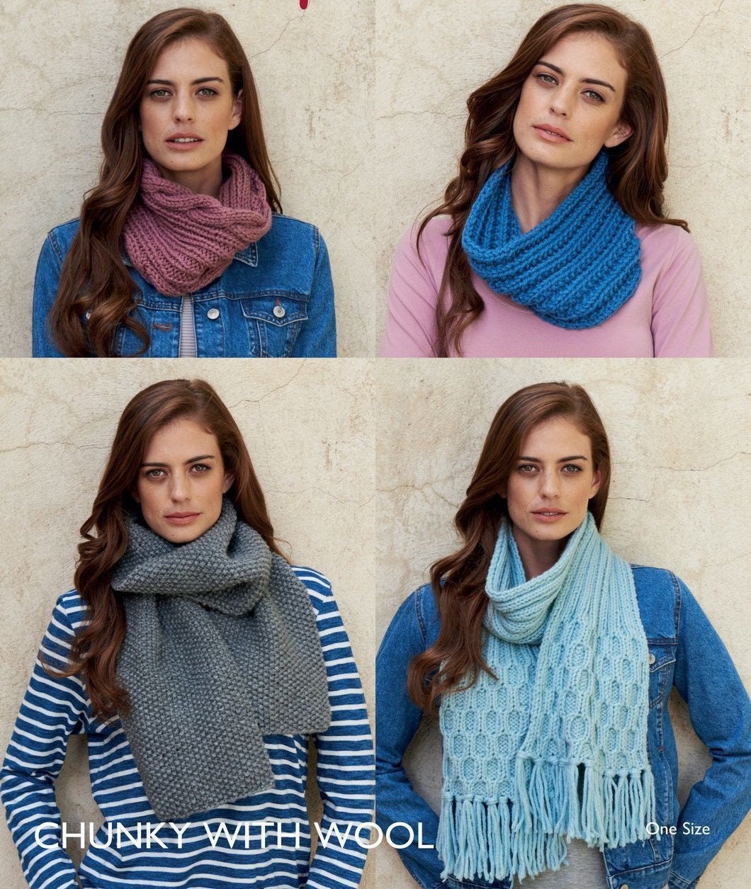 Snoods and Scarves 4 Knitting Patterns High Quality PDF Instant ...
