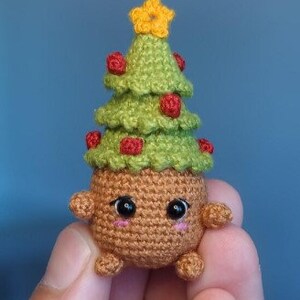 CUTE Tiny Christmas Tree Easy PDF Crochet Pattern - Instant Download - Etsy