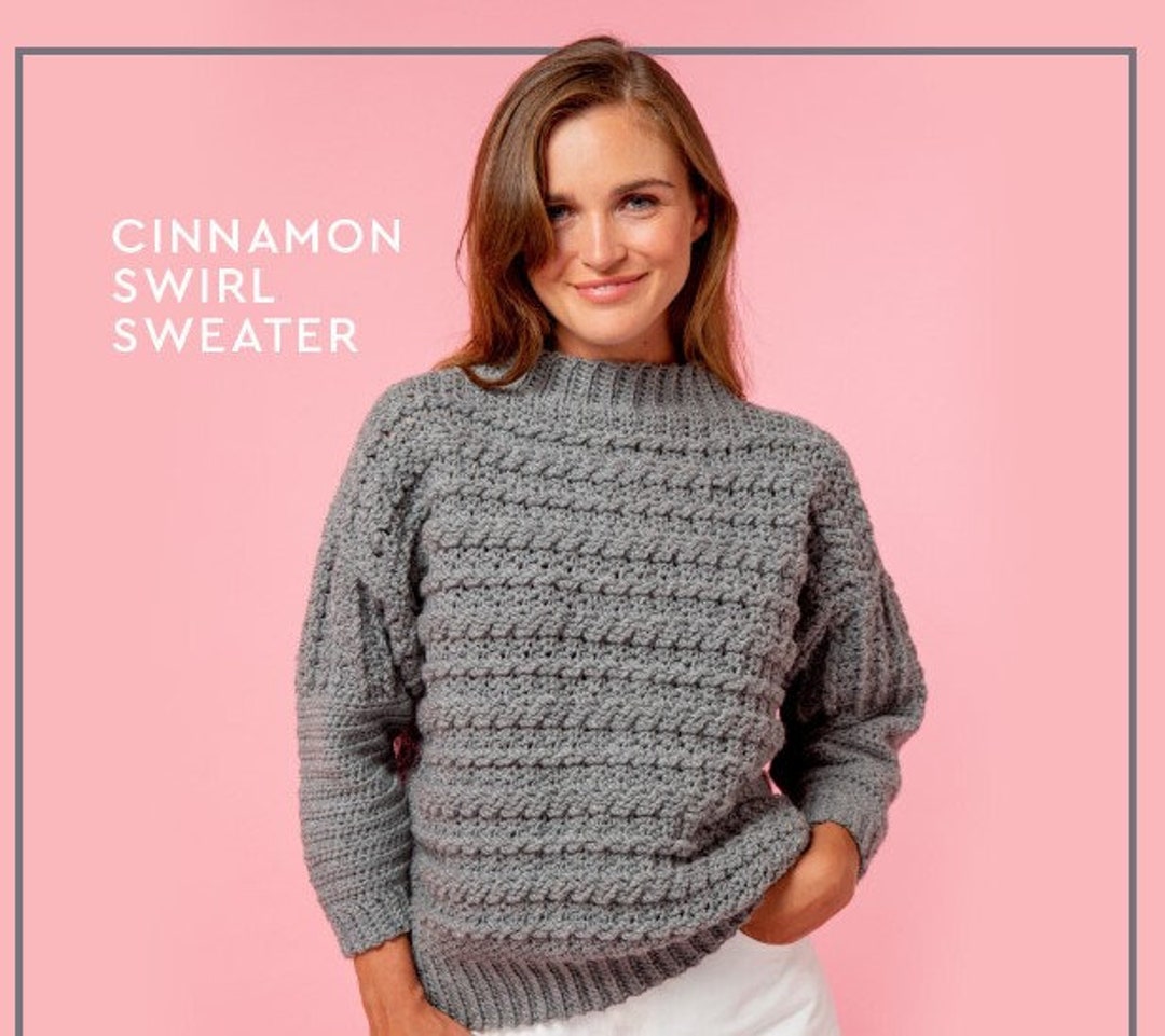 Crochet Pattern Swirl Sweater Jumper for Women in Paintbox Yarns Wool ...