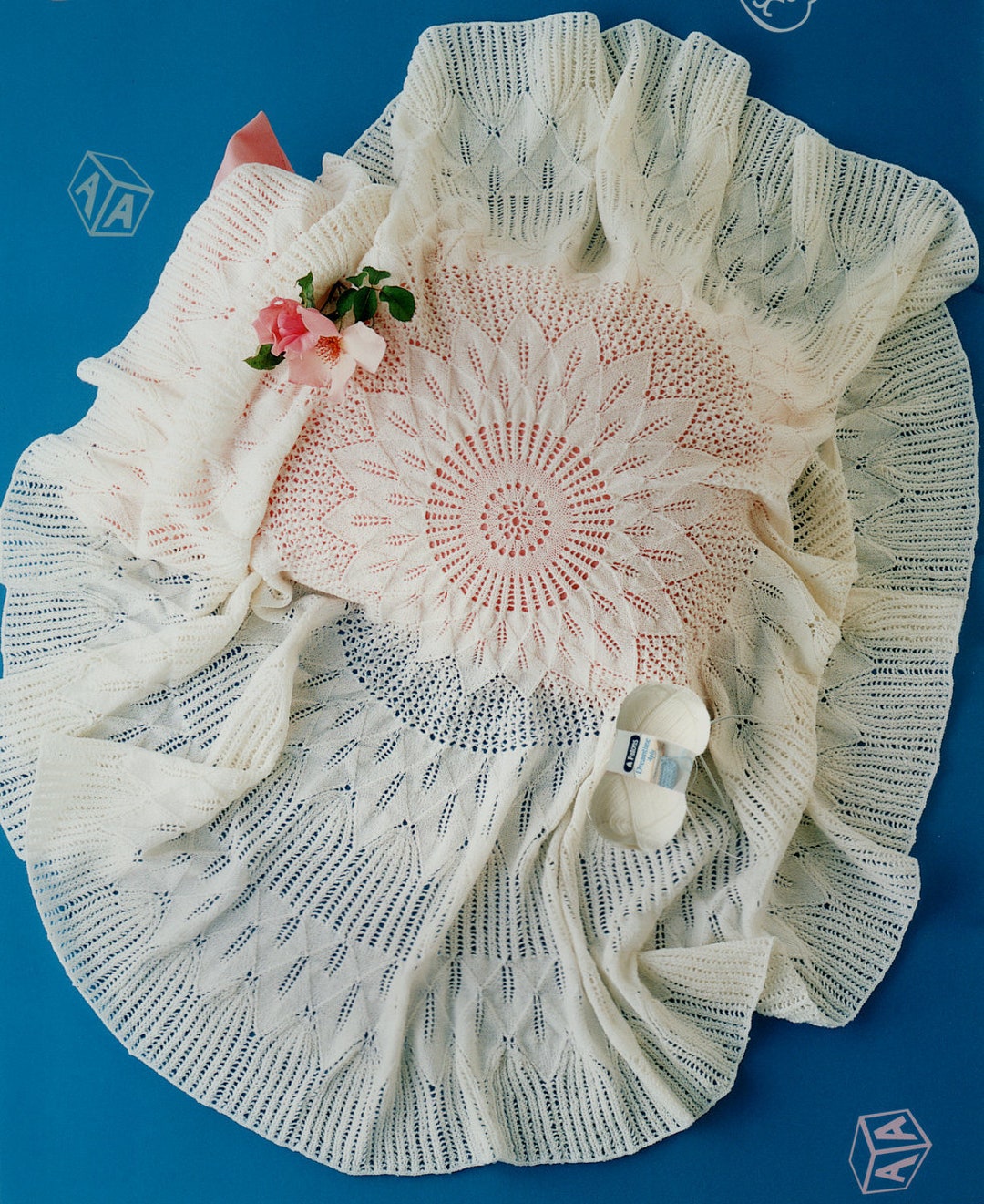 Circular Baby Shawl in Traditional Lace 3ply Knitting Pattern PDF ...