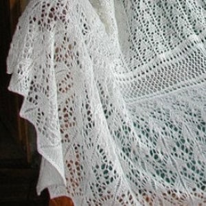 Traditional Lace Edge Baby Shawl 2ply Knitting Pattern PDF Instant ...