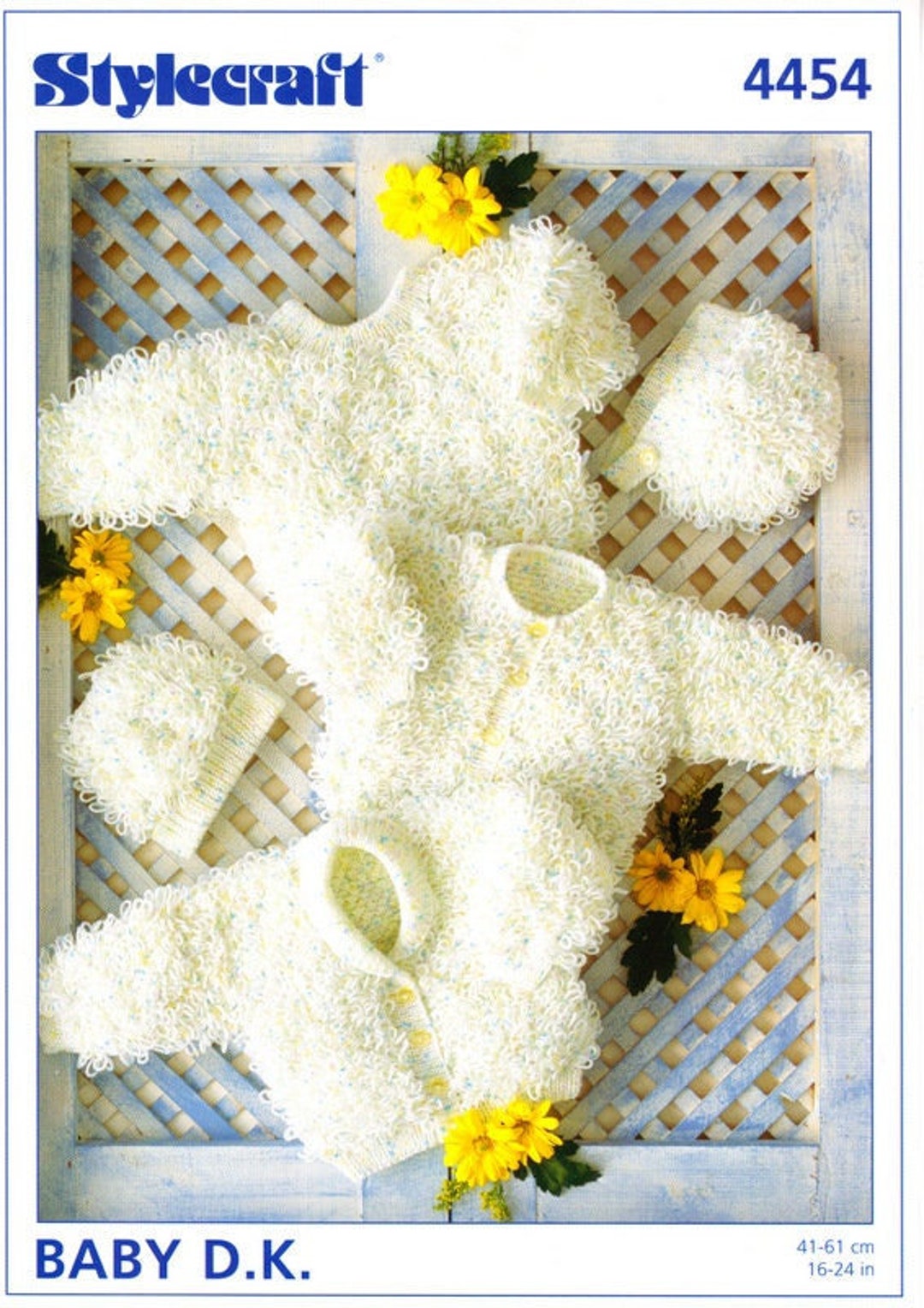 Loopy Baby Cardigans Sweater Bonnet & Hat Knitting Pattern DK 16" - 24 ...