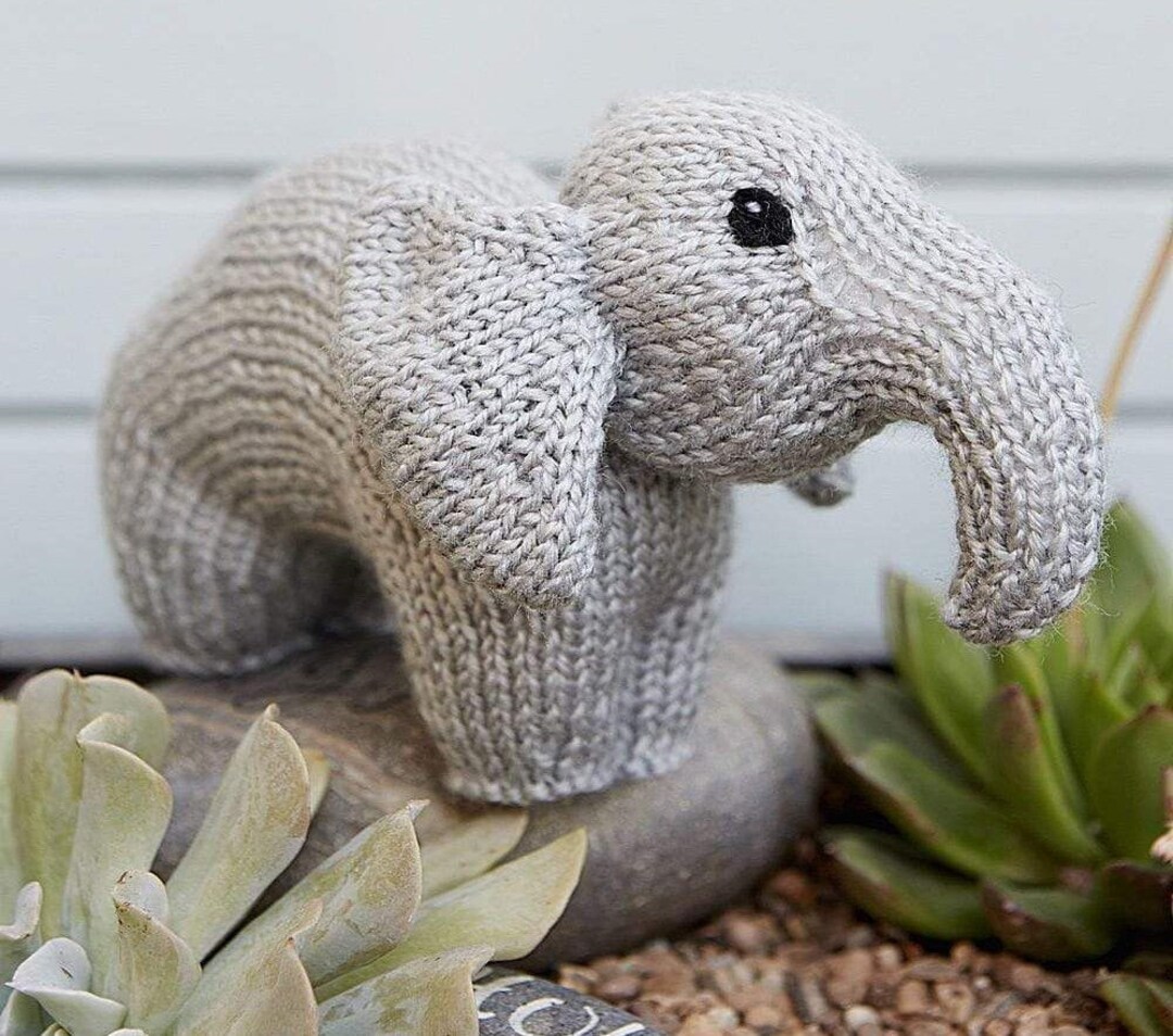Elephant Toy Knitting Pattern Knitting Pattern Instant Download PDF ...