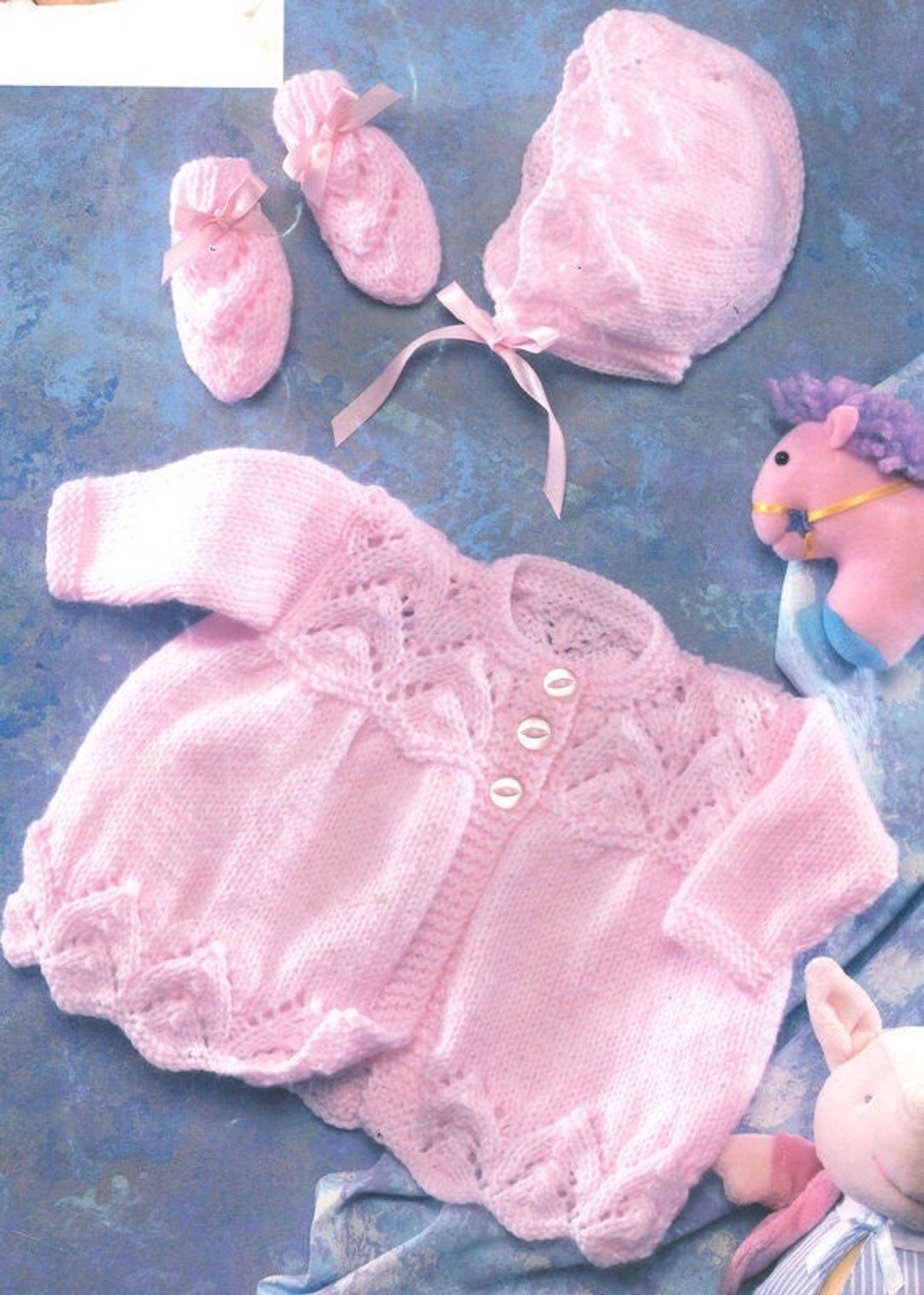 Vintage Baby Matinee Coat Lace Pattern 12" - 20" DK Knitting Pattern - Etsy