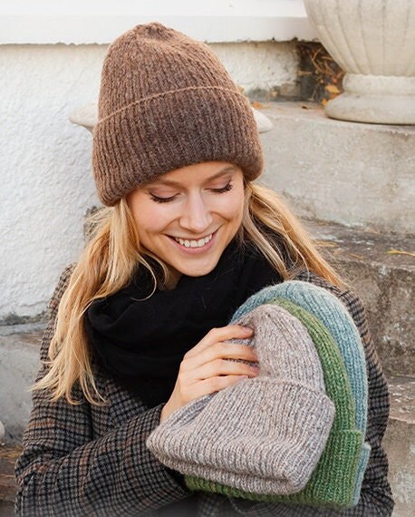 Hat Knitting Pattern Easy Winter Beanie Unisex Instant Download PDF - Etsy