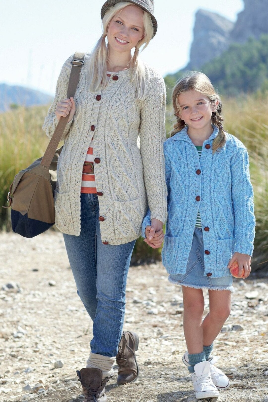 Cardigans in Bonus Aran Tweed Knitting Pattern Instant Download PDF ...