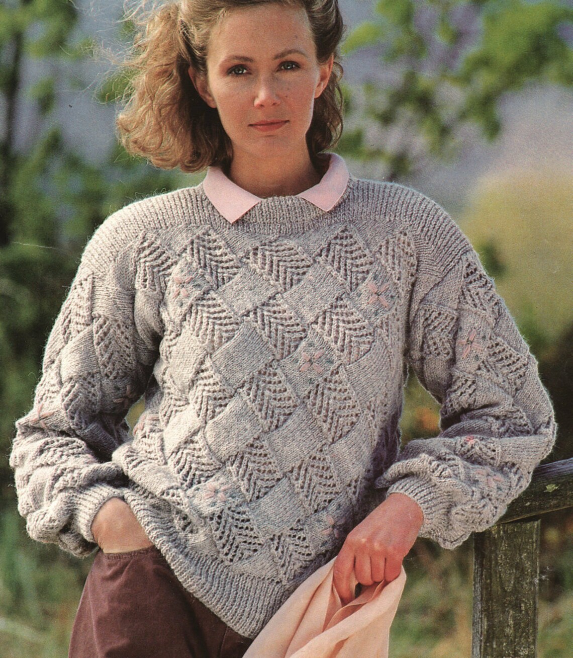 Womans Squared Blocks Entrelac Sweater DK 29" - 43" PDF Instant ...