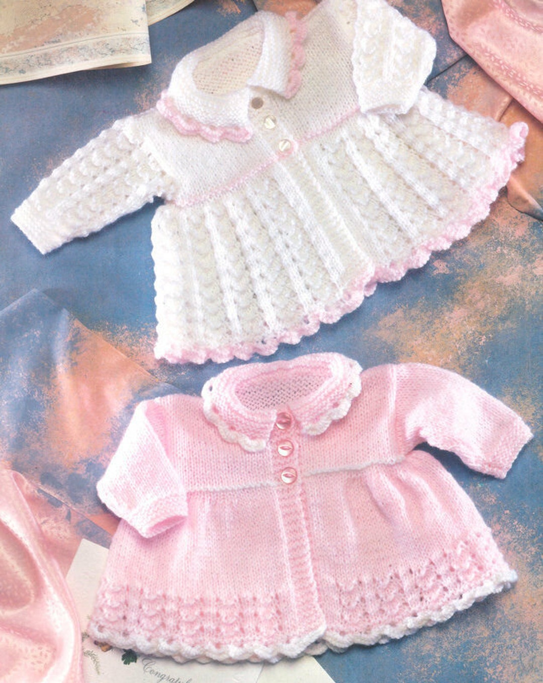 Vintage Baby Matinee Coat Lace Pattern 12" - 20" DK Knitting Pattern - Etsy