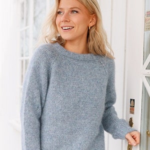 Knitted Raglan Sweater Ladies Jumper Instant PDF Knitting Pattern - Etsy