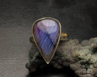 Purple Labradorite Ring - Etsy