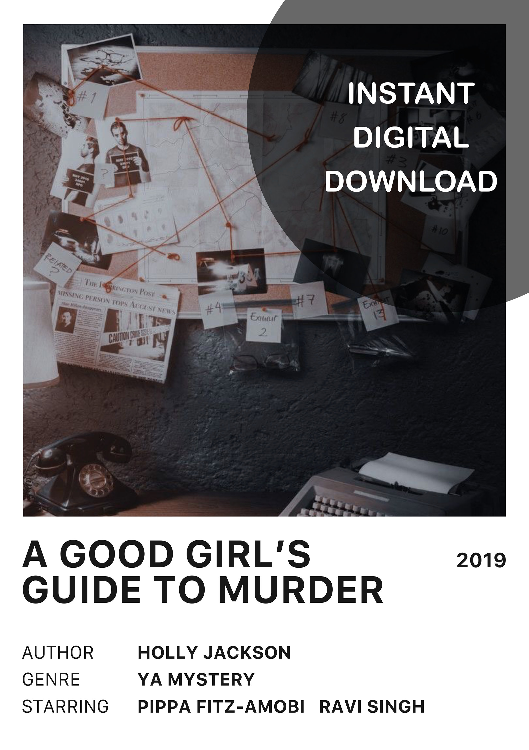 A Good Girl's Guide to Murder Book Poster Polaroid A5 Digital Download ...