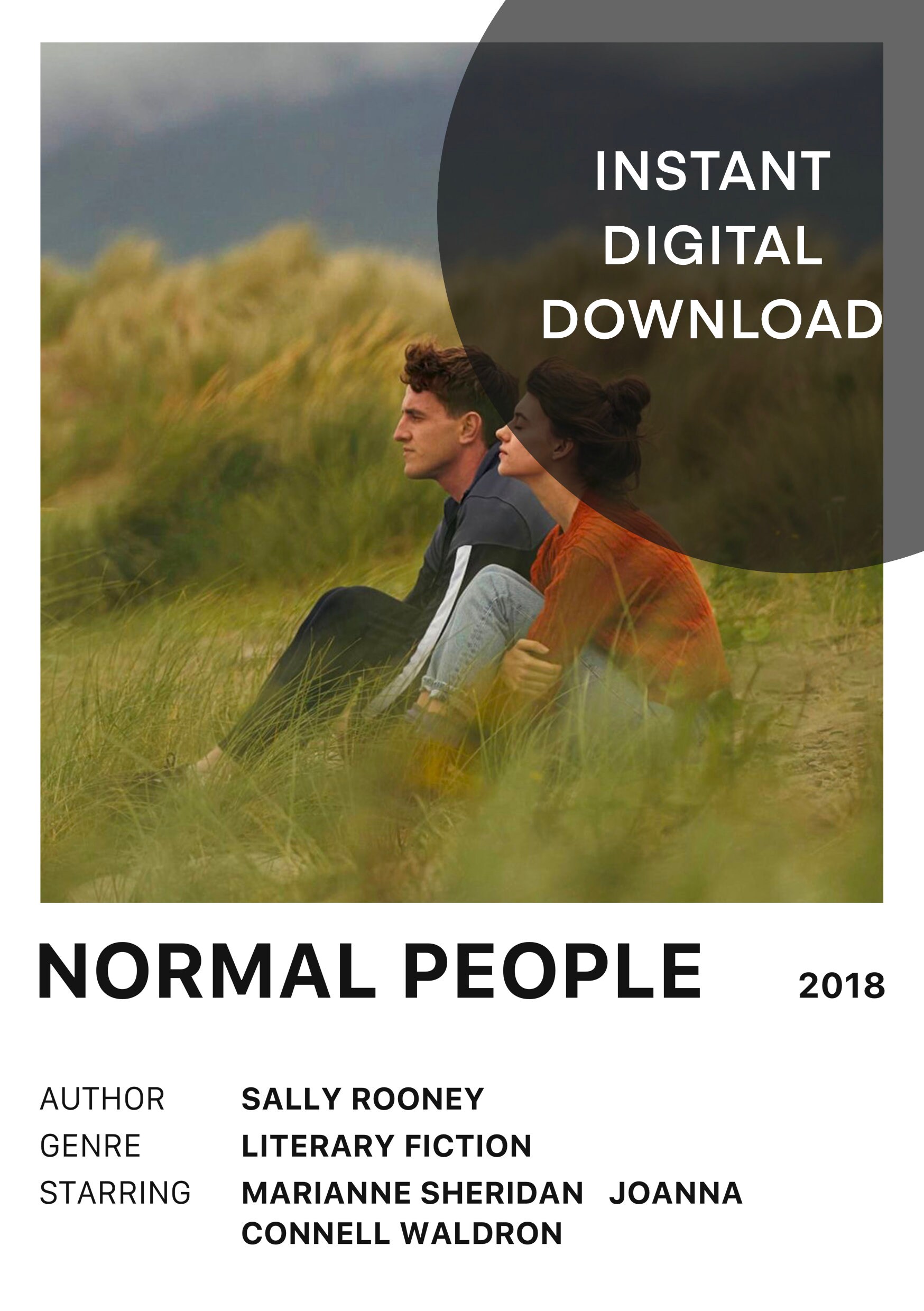 Normal People Book Poster Polaroid A5 Sally Rooney, Digital Download ...