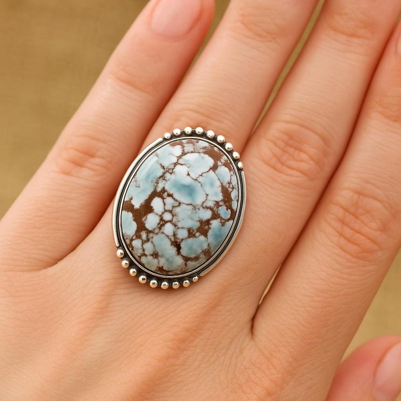 Turquoise Ring Mens Oval - Etsy