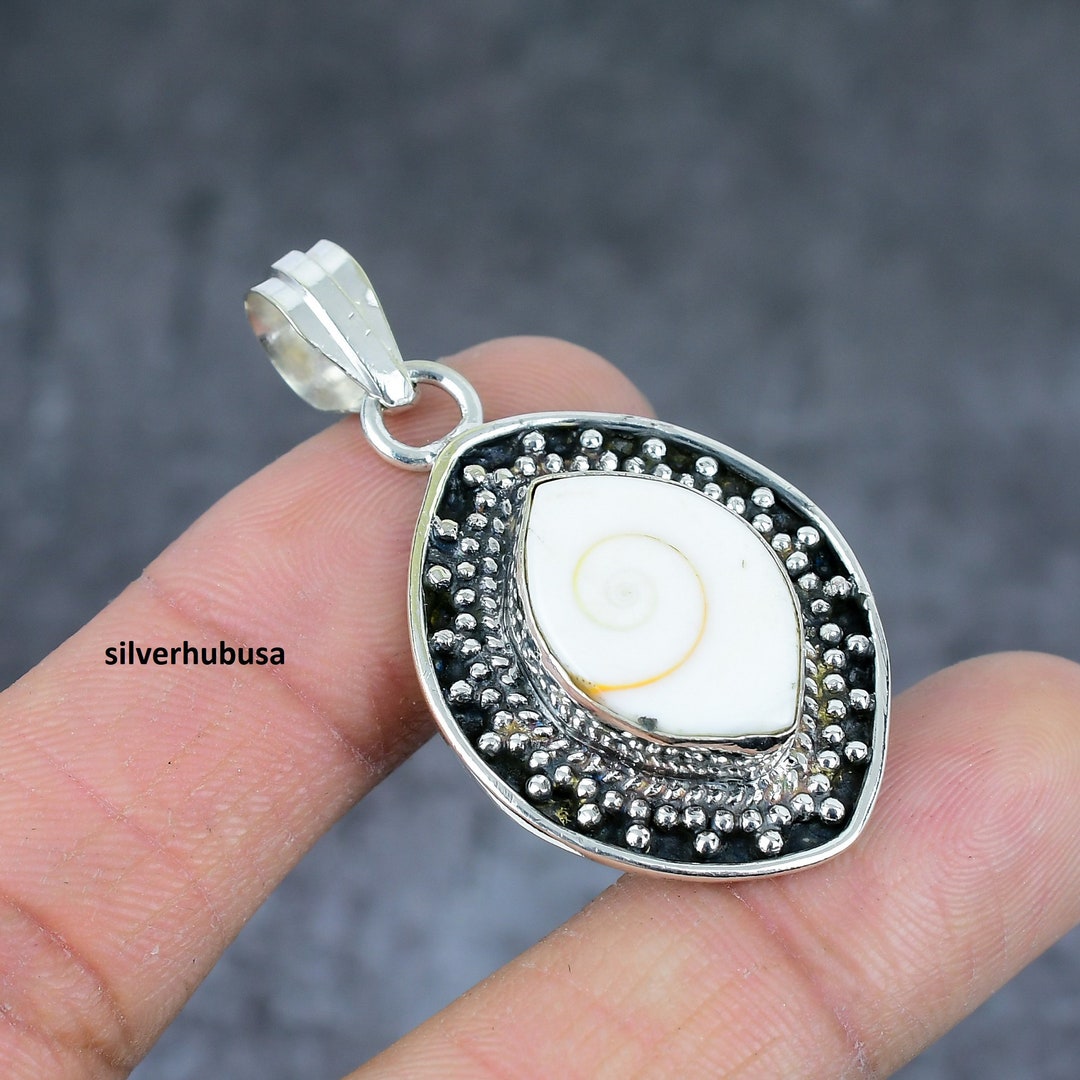 Shiva Shell Pendant 925 Sterling Silver Pendant Shiva Handmade Pendant ...