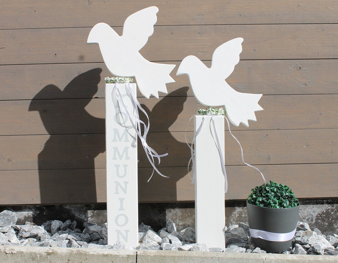 2 Wooden Pigeon Columns as a Combination Decoration for - Etsy