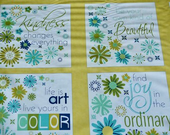 Words of Wisdom Fabric - Etsy