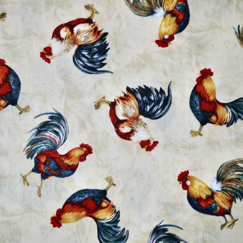 Wilmington Patchwork Fabric Series Garden Gate, Proud Roosters, Rooster ...