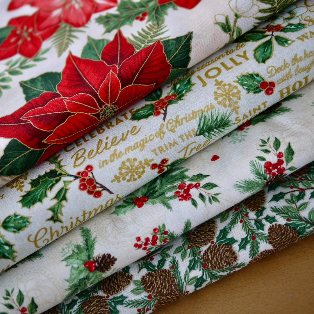 Miller/kaufman Fabric Package Christmas Fabric Patchwork - Etsy